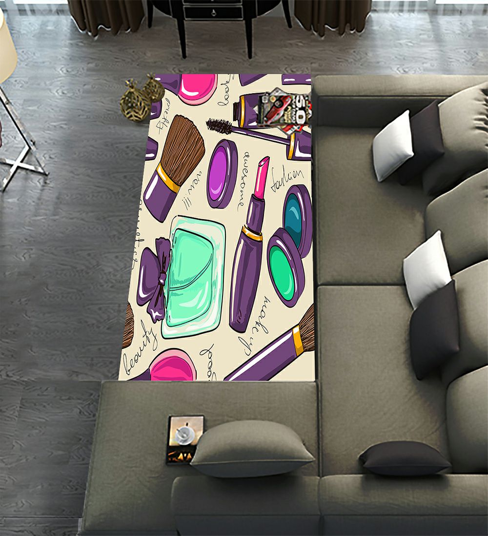 ECZJNT Decorative Cosmetics Runner Rug 4 x 10ft Long Area Rug Carpet ...