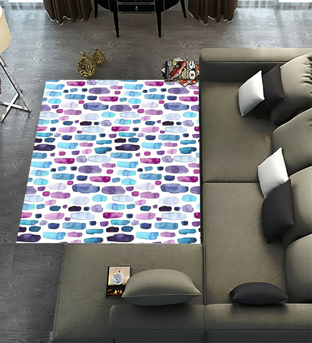 ECZJNT Deep Violet Pink Splashes Area Rugs 2 x 3ft Floor Carpet Mat for ...