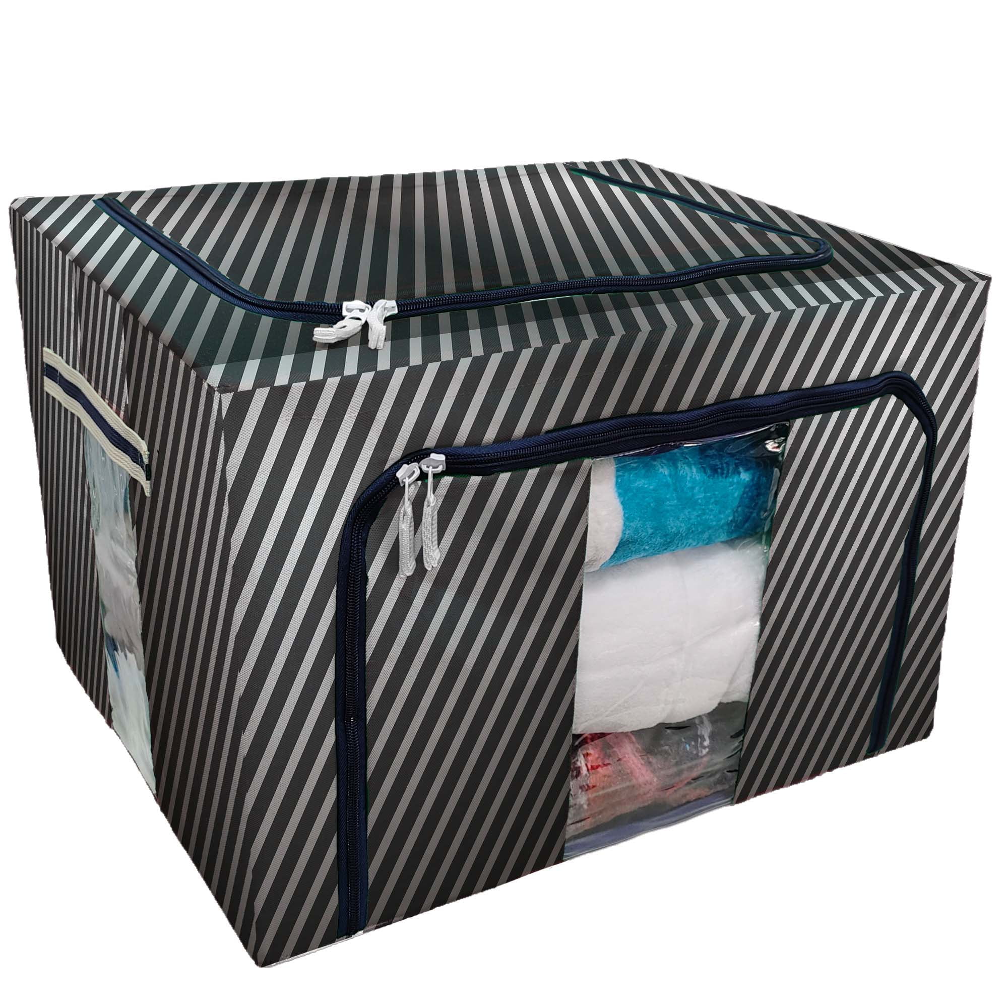 ECZJNT Diagonal lines Storage Bag Clear Window Storage Bins Boxes Large ...
