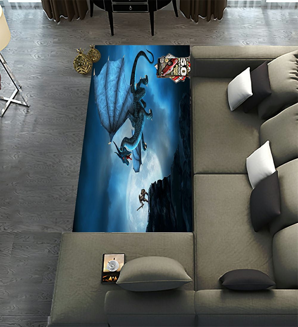 ECZJNT Dragon Man First Meet Runner Rug 2 x 10ft Long Area Rug Carpet ...