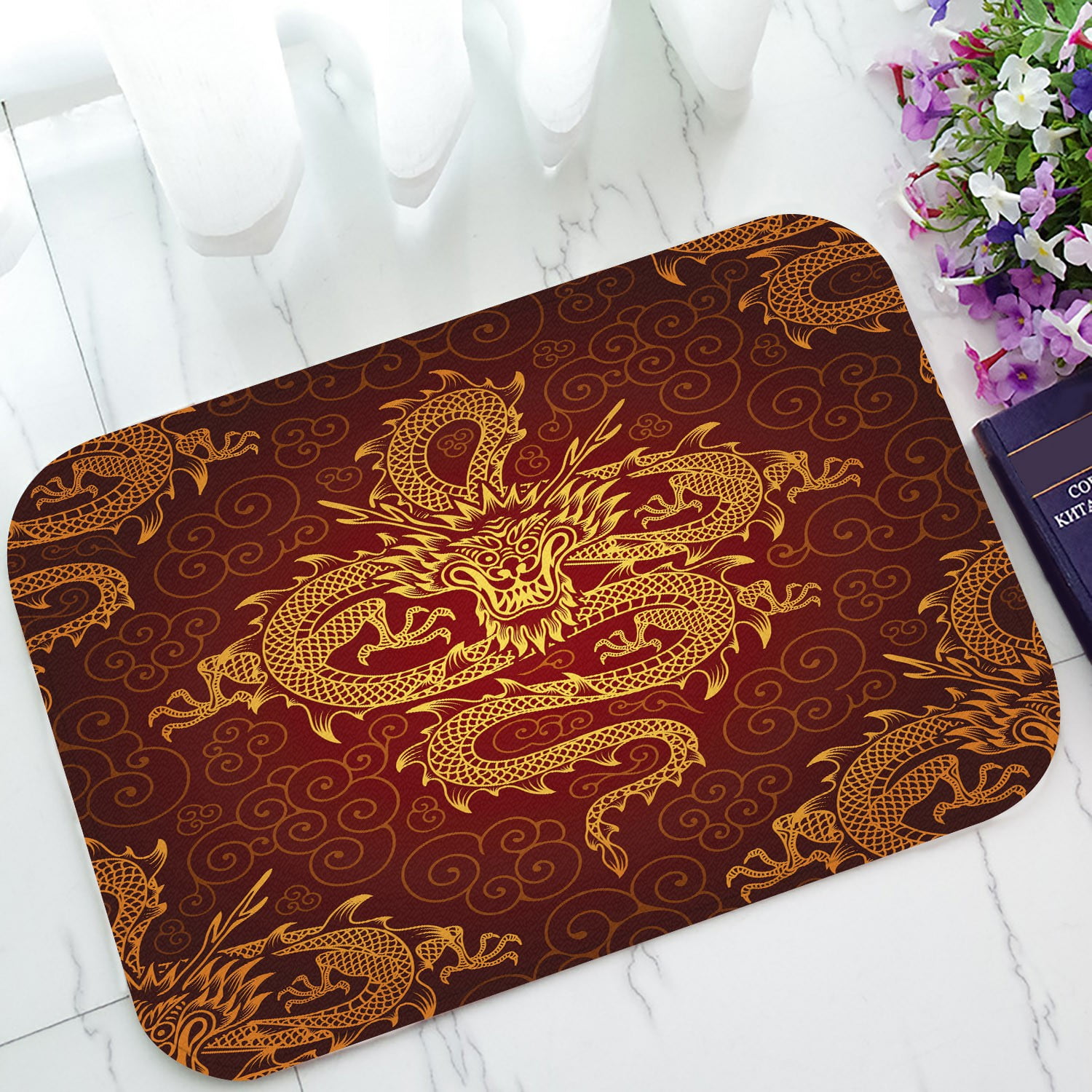 ECZJNT Dragons Welcome Doormat Bath Mat Rug Entrance Rug Floor Mats 23 ...