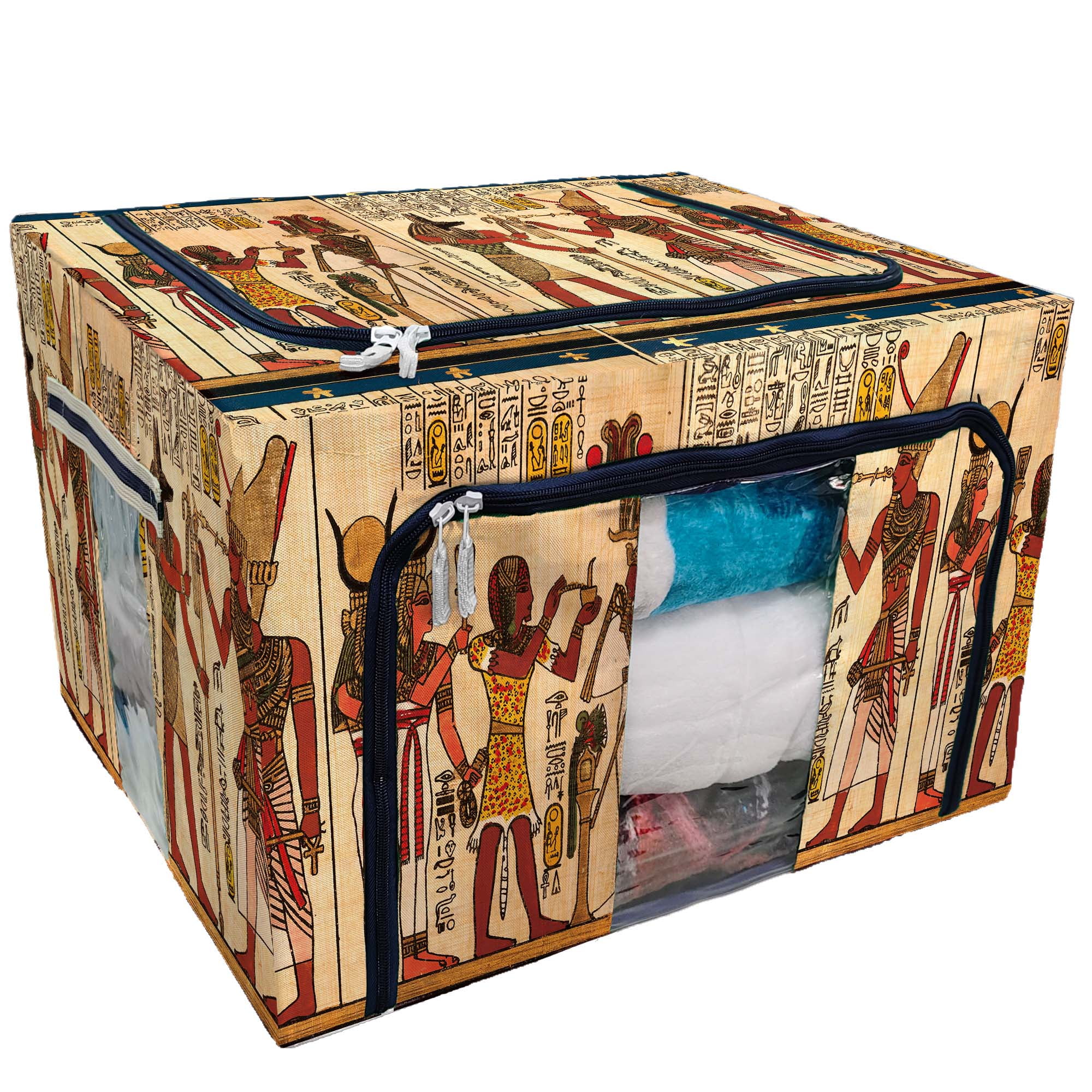 ECZJNT Egyptian papyrus with antique hieroglyphs Storage Bag Clear ...