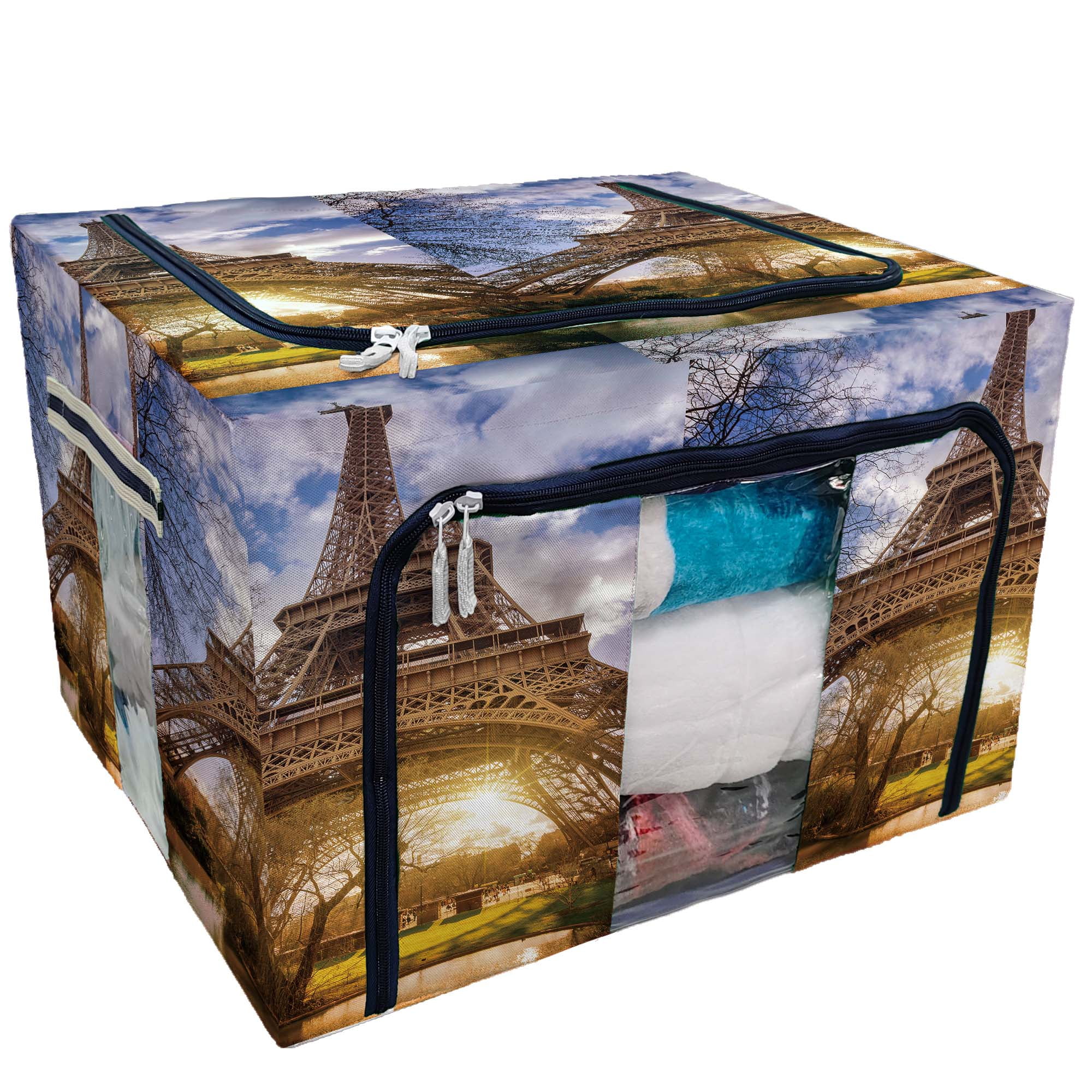 ECZJNT Eiffel tower sunset Paris France Storage Bag Clear Window ...