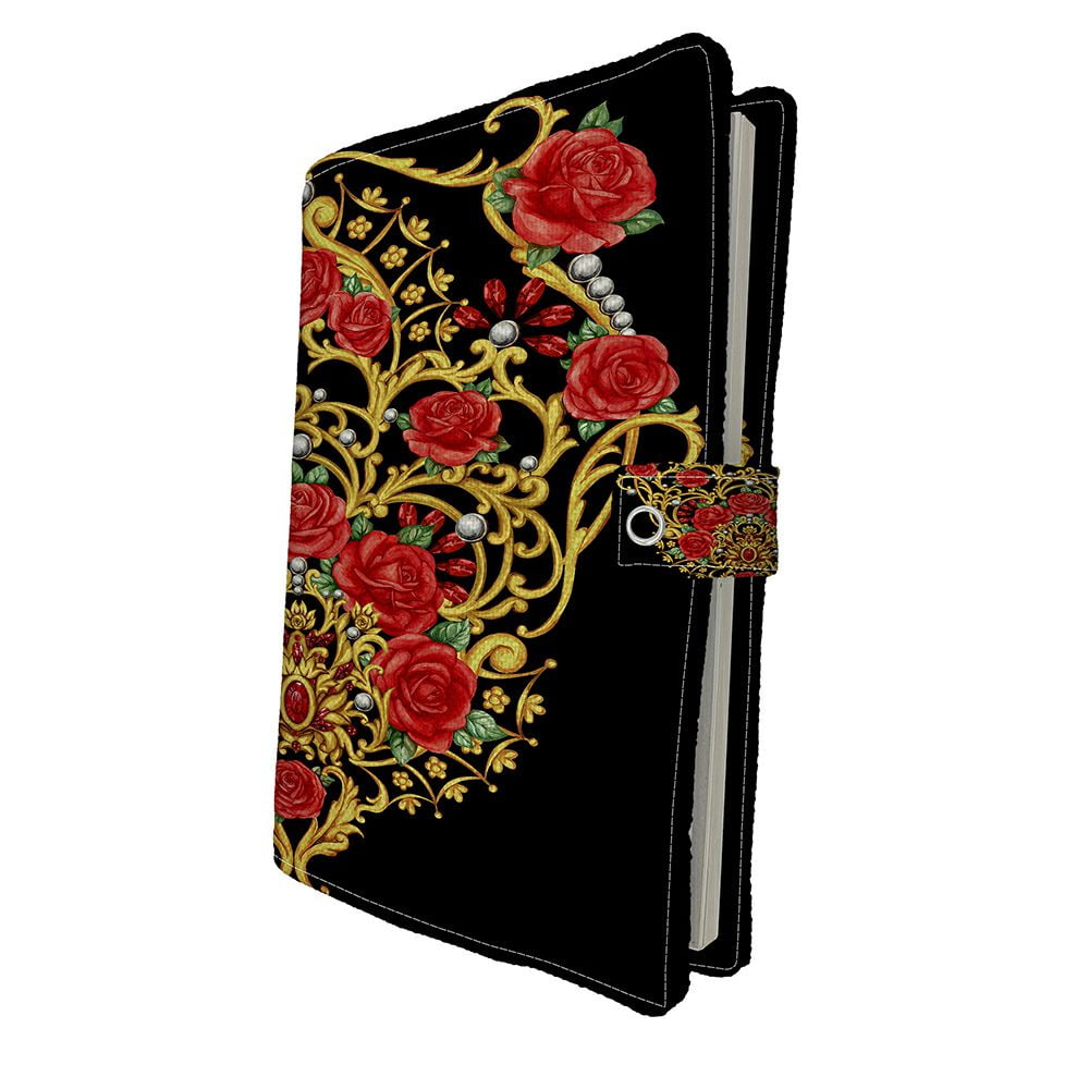 ECZJNT Element Red Roses Pearls Book Cover Book Protector Book Sleeve ...
