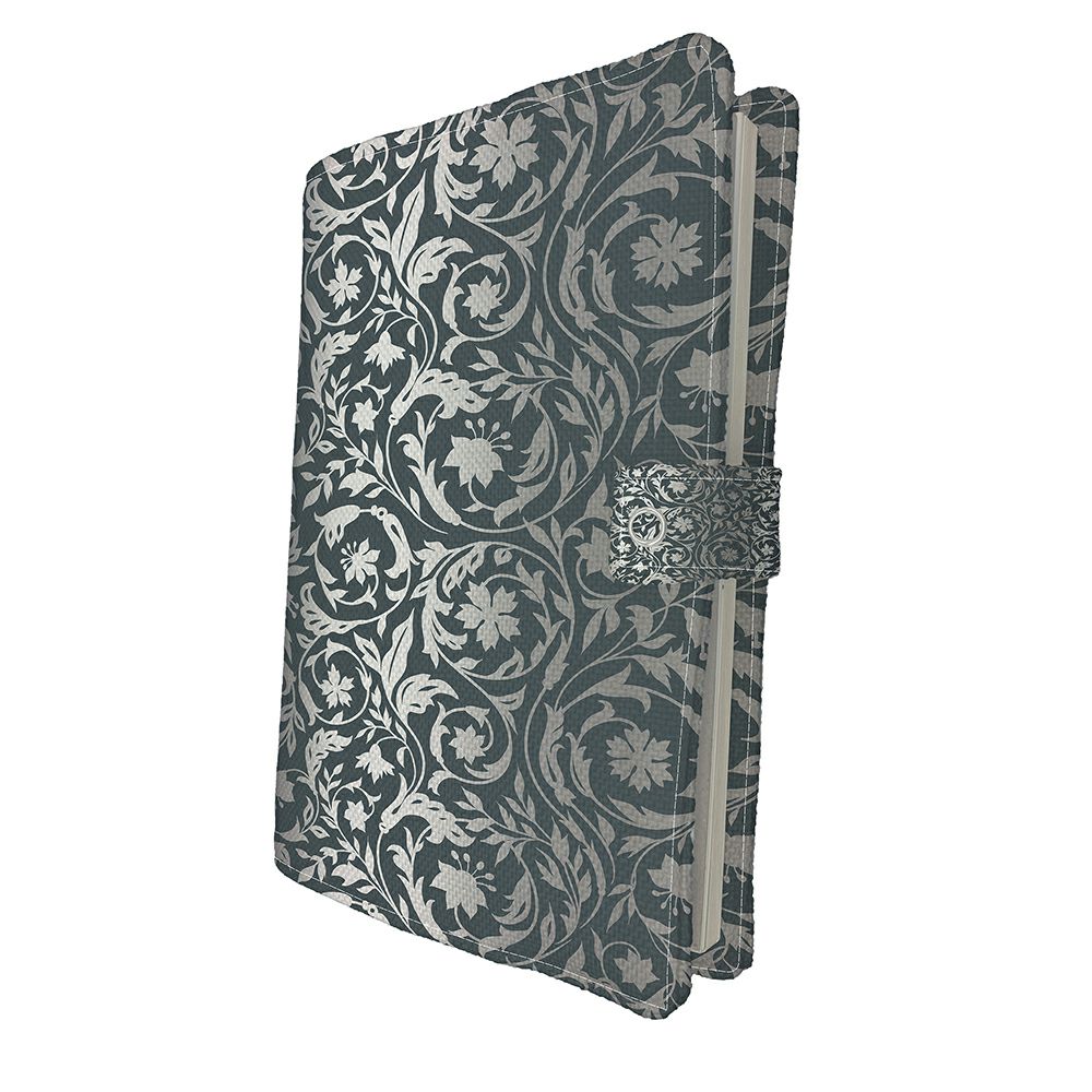 ECZJNT Floral Wildflowers Gray With Silver Book Cover Book Protector ...