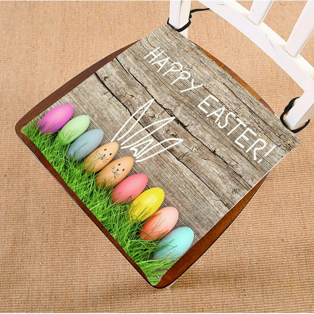 ECZJNT Funny bunny easter eggs green grass Happy Easter seat pad chair ...