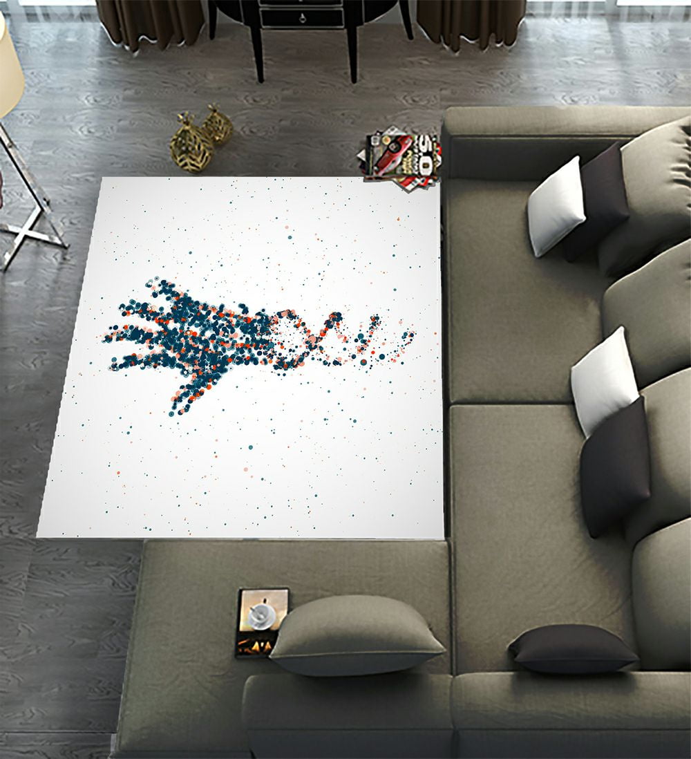 ECZJNT Futuristic Model Hand Dna Molecule Cell Area Rugs 6 x 8ft Floor ...