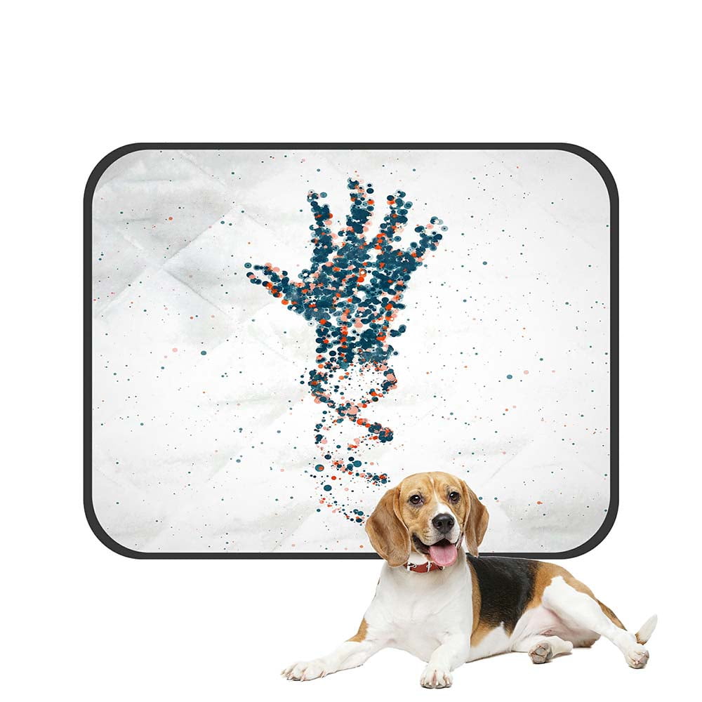 ECZJNT Futuristic Model Hand Dna Molecule Cell Pet Dog Cat Bed Pee Pads ...
