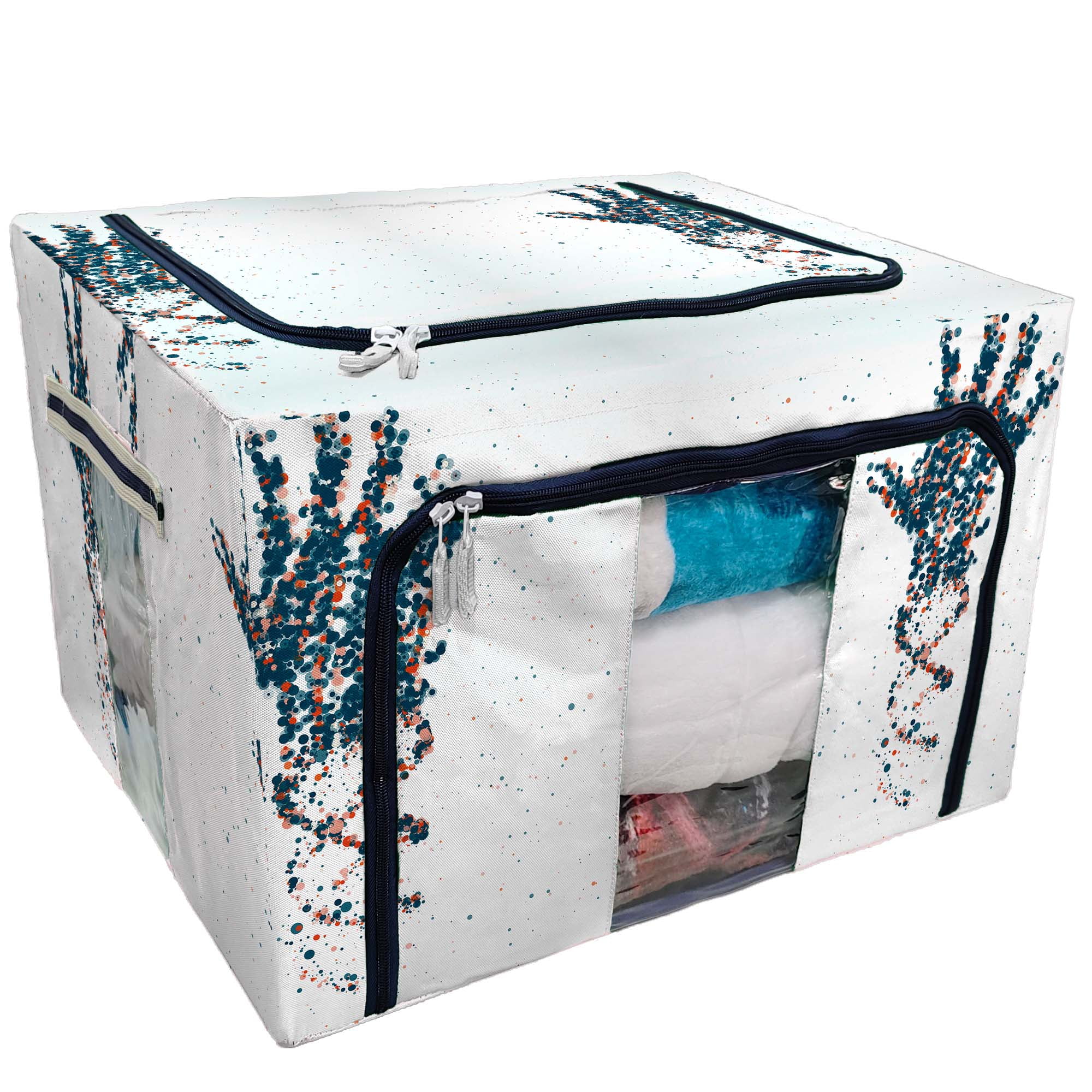 ECZJNT Futuristic model hand dna molecule cell Storage Bag Clear Window ...