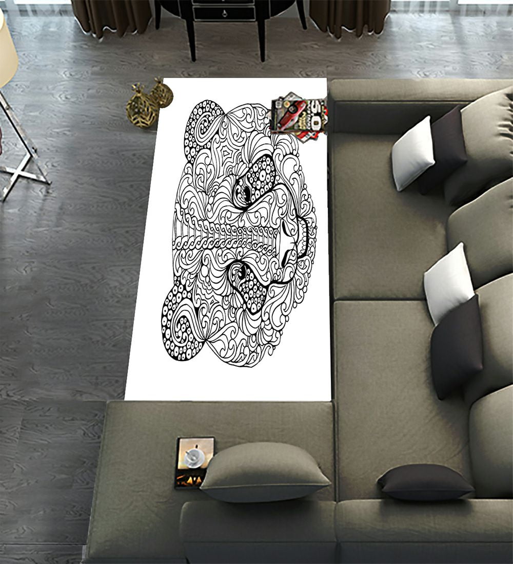 ECZJNT Giant Panda Panda Bear Runner Rug 4 x 12ft Long Area Rug Carpet ...