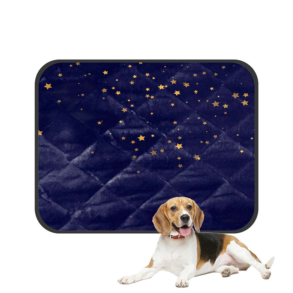 ECZJNT Gold Yellow Starry Pet Dog Cat Bed Pee Pads Mat Cushion Potty ...