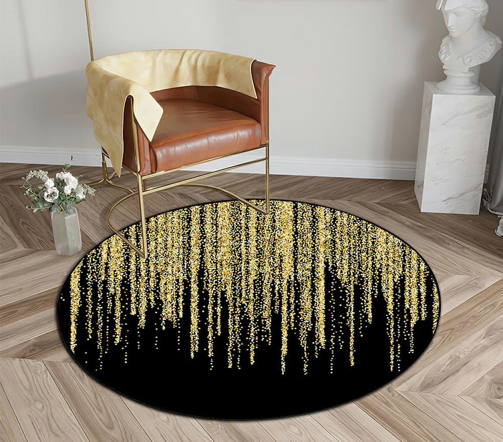 ECZJNT Golden Dust Elements Falling Down Flying Circle Confetti ...