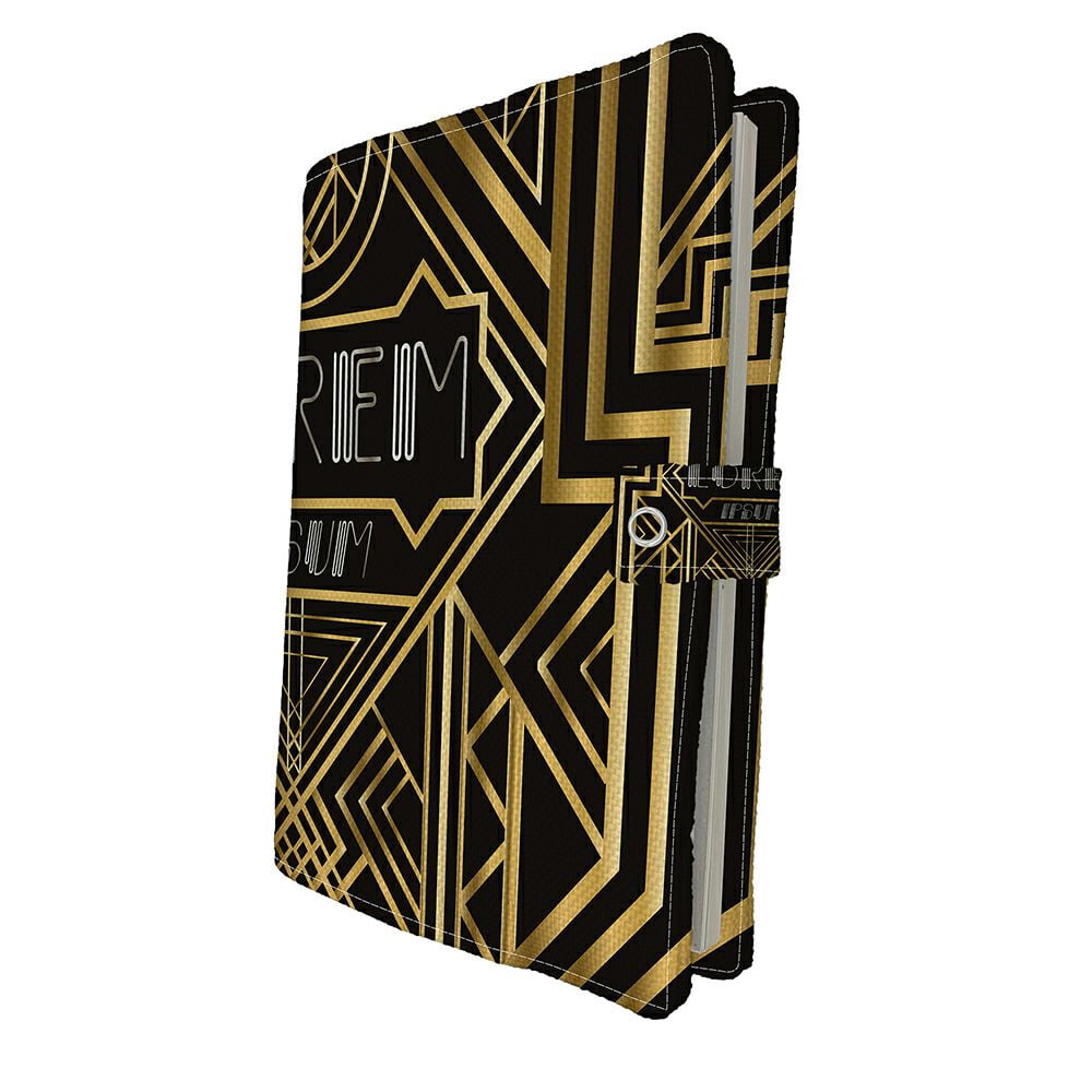 ECZJNT Golden Vintage Gold Grill Black Parallel Lines Gradient Book ...