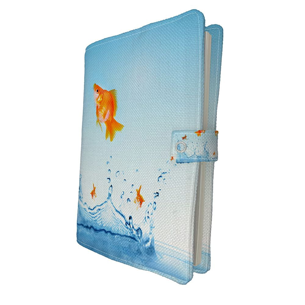 ECZJNT Goldfish Is Jumping Out Of The Water Book Cover Book Protector ...