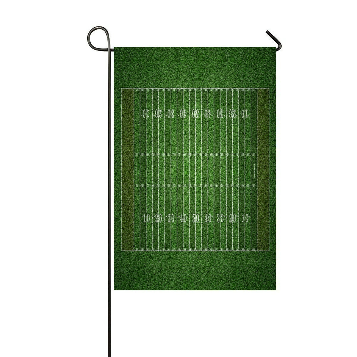 ECZJNT Green grass American football field white lines marking pitch ...