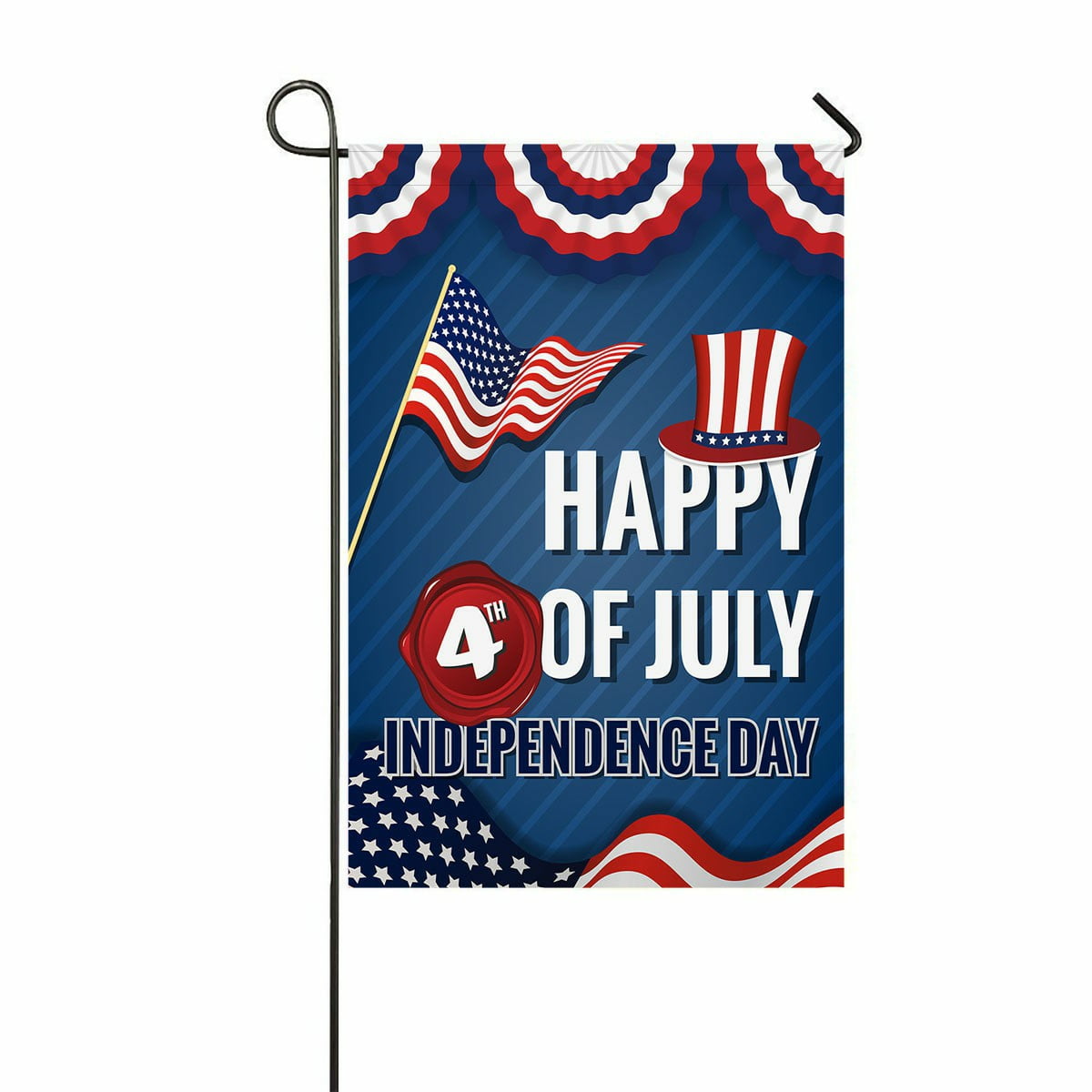 ECZJNT HAPPY 4th JULY INDEPENDENCE DAY Outdoor Flag Home Party Garden ...