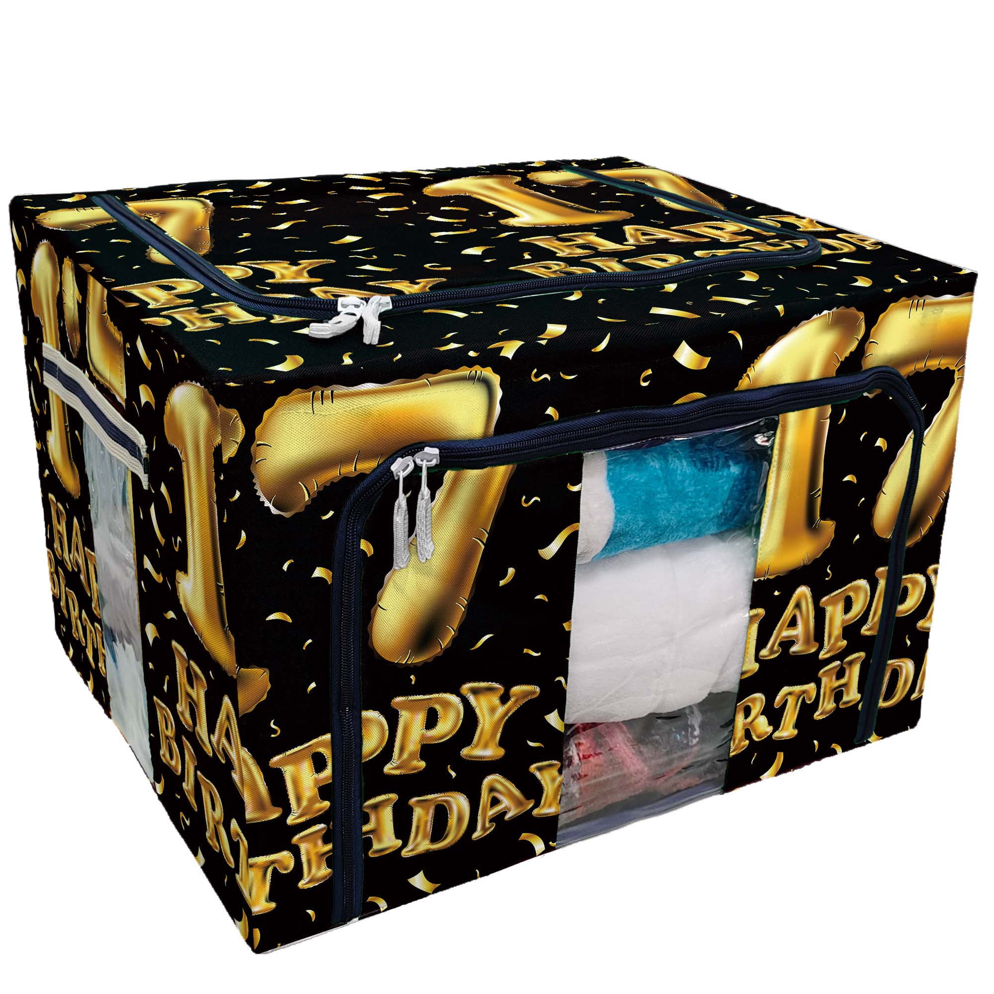 ECZJNT Happy birthday 17 years anniversary balloons confetti Storage ...