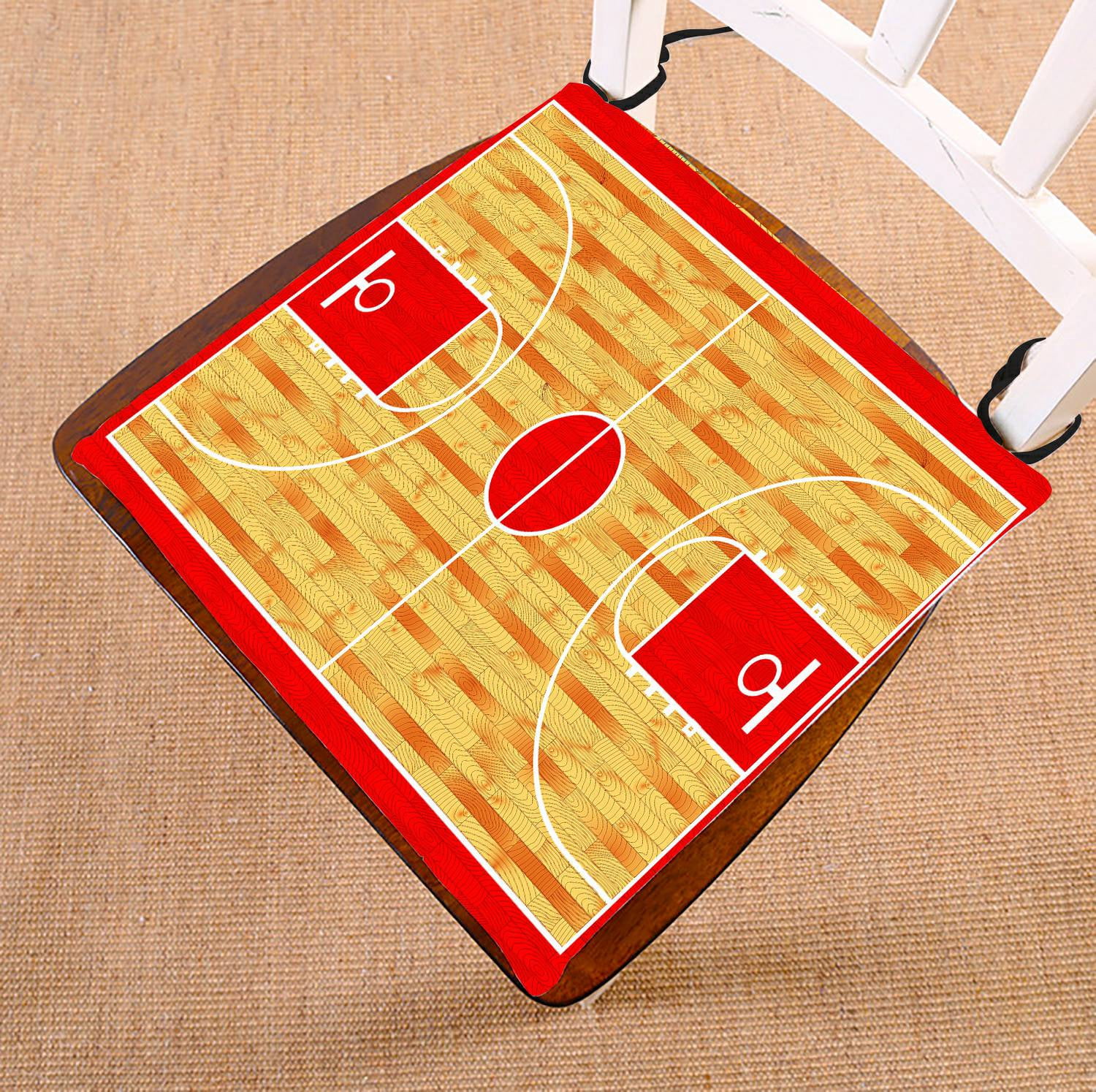 ECZJNT Hardwood textured basketball court Bed Runner Bed Scarf Bed ...