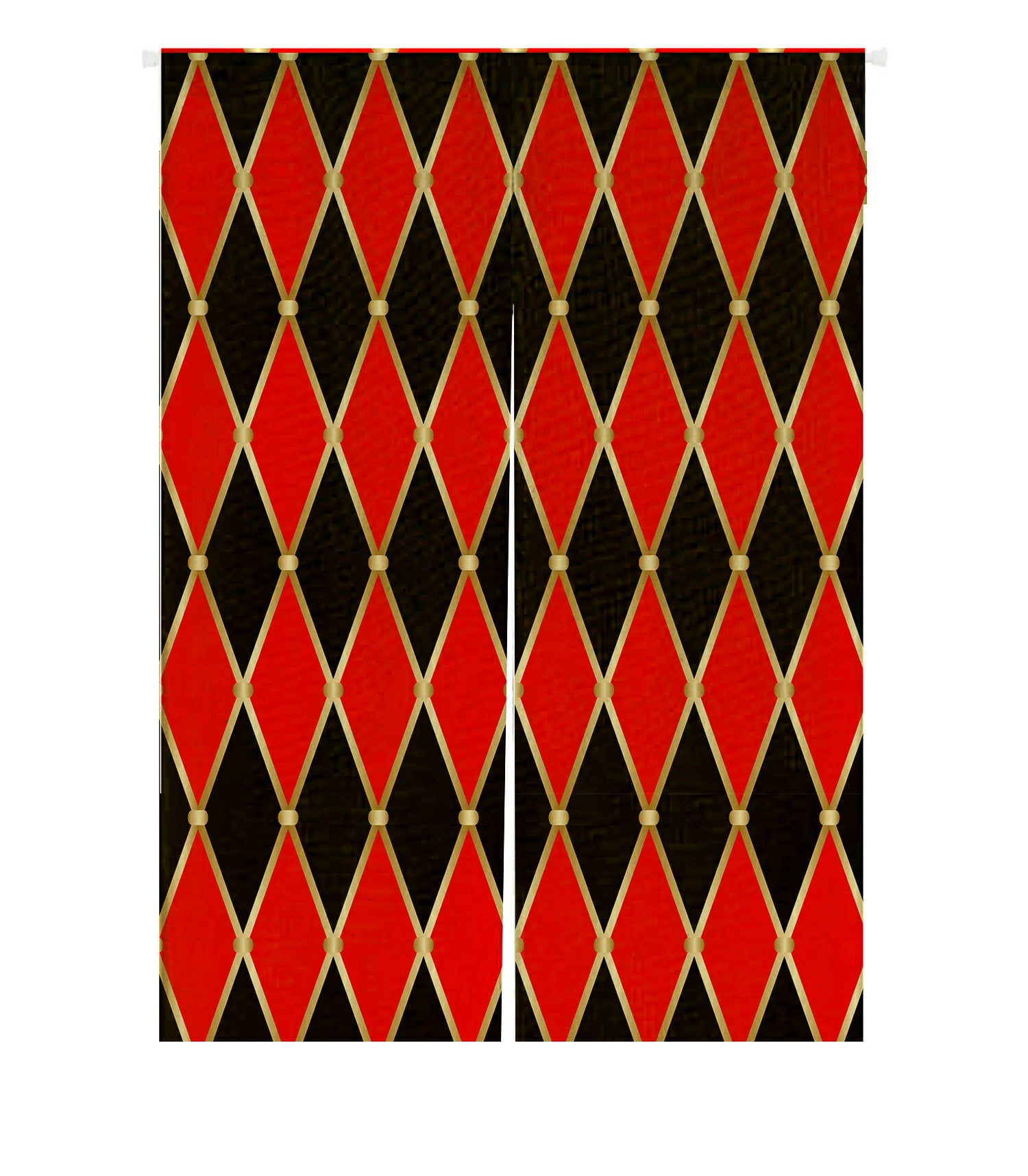 ECZJNT Harlequin Golden Grid Pattern With Red Black Rhomboids Japanese ...