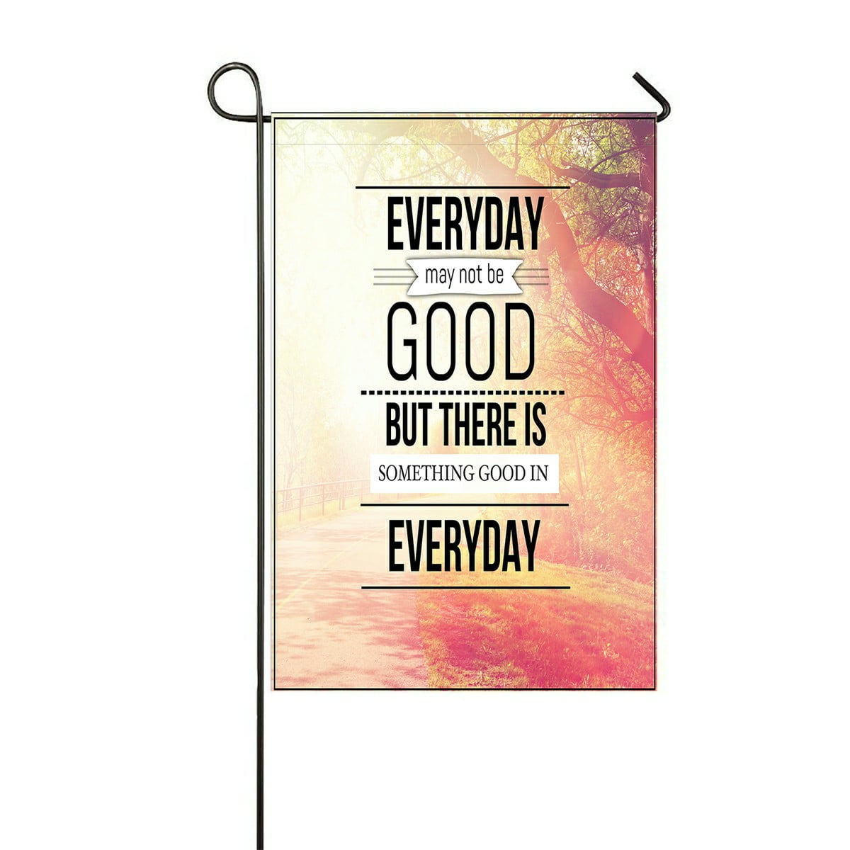 ECZJNT Inspirational Typographic Quote good everyday Outdoor Flag Home ...