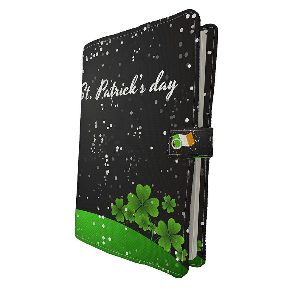 ECZJNT Irish Flag With Shamrock In Snowfall Book Cover Book Protector ...