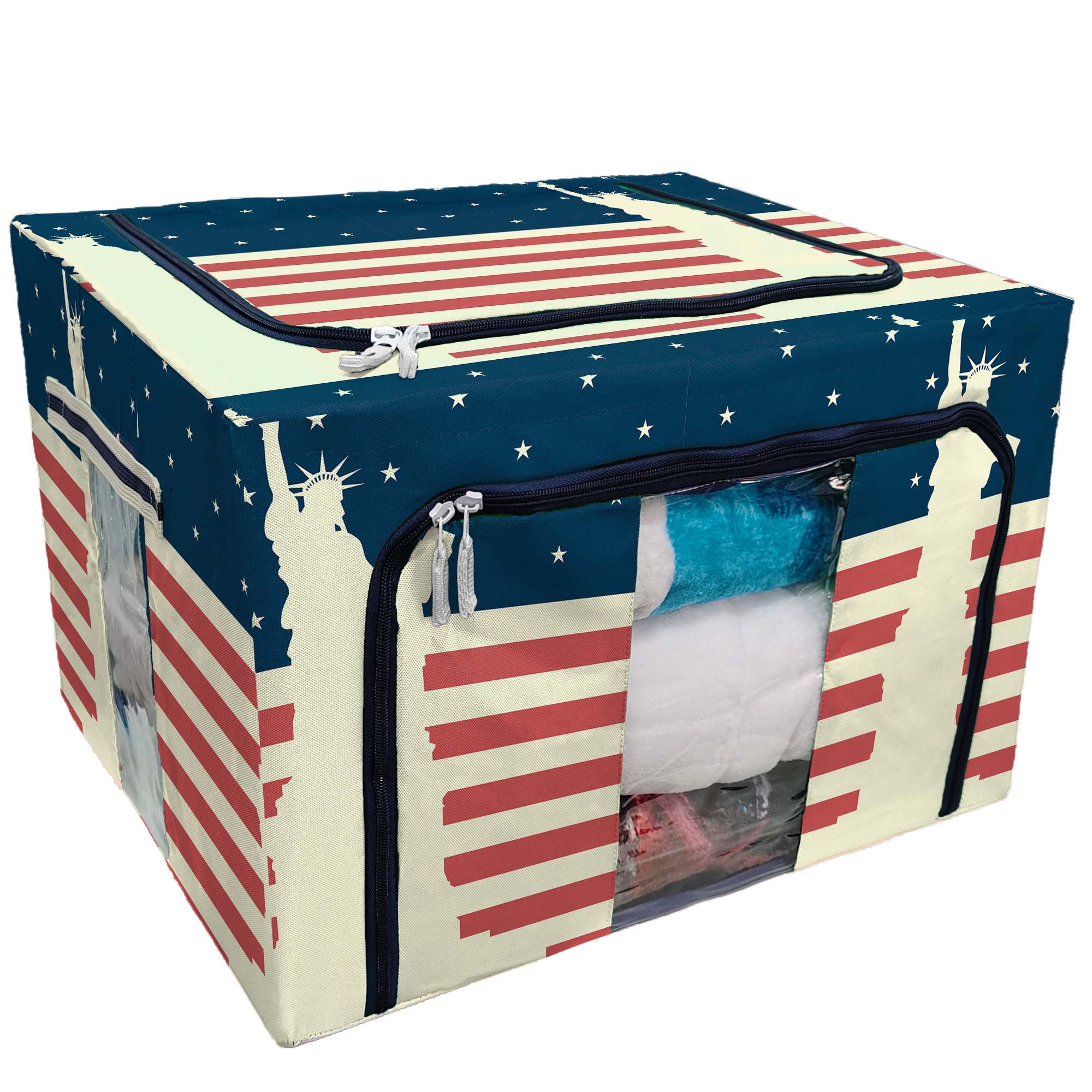 ECZJNT July 4 Independence day flag USA statue of Liberty Storage Bag ...