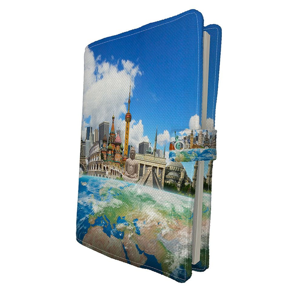 ECZJNT Landmarks World Surrounding Planet Earth Book Cover Book ...