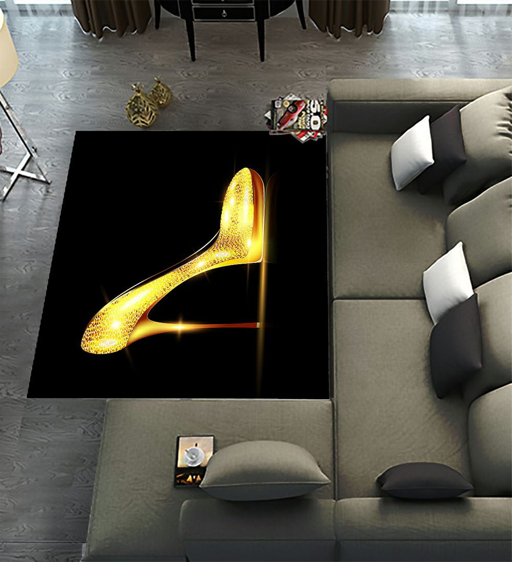 ECZJNT Large Yellow Jewel Shoe Area Rugs 3 x 5ft Floor Carpet Mat for ...