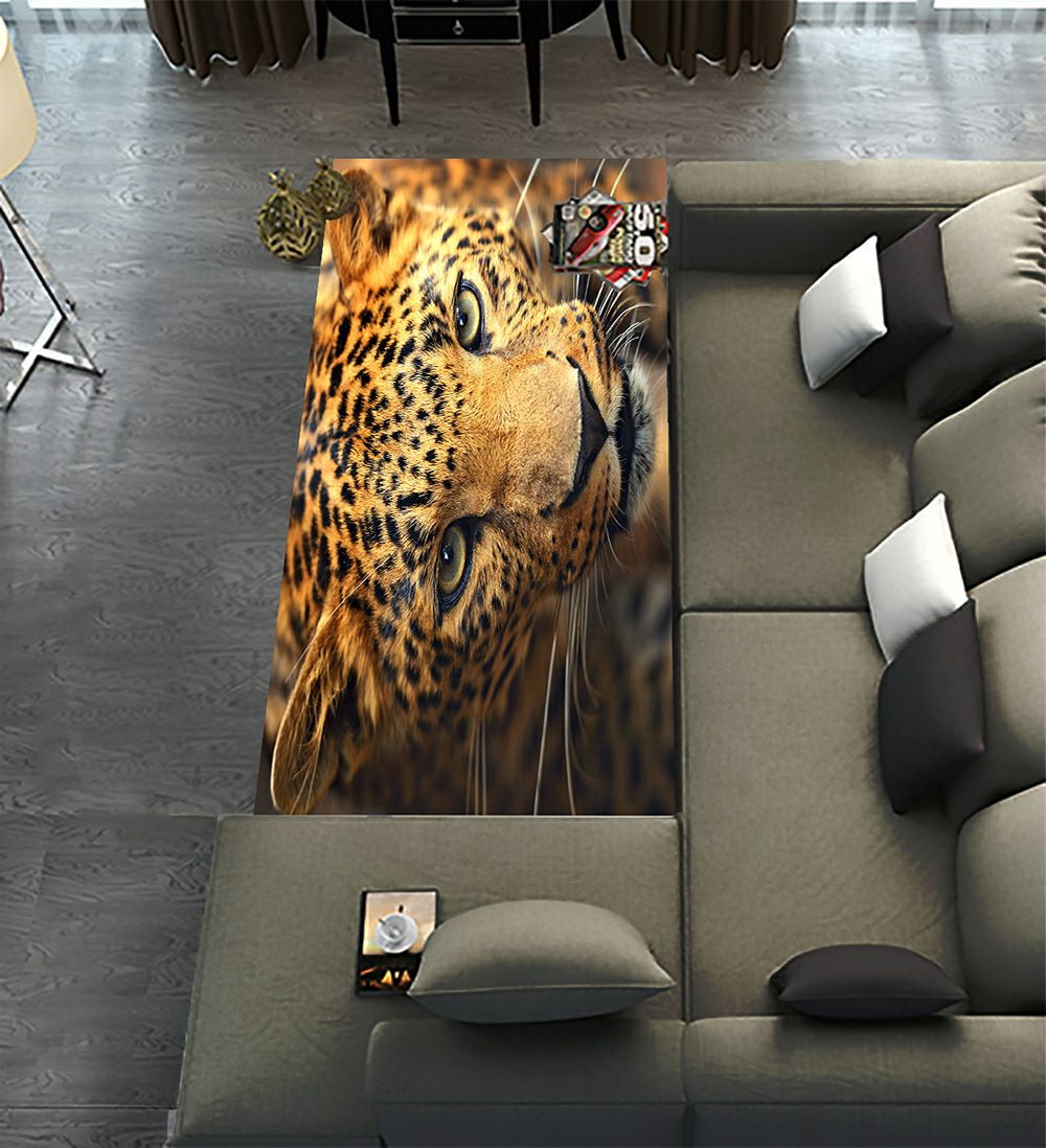 ECZJNT Leopard Portrait Runner Rug 4 x 12ft Long Area Rug Carpet for ...