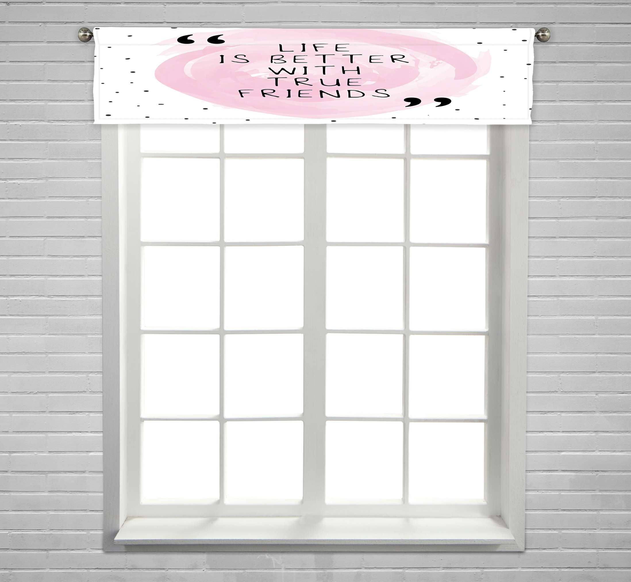 ECZJNT Life is better true friends Friendship Window Curtain Valance ...