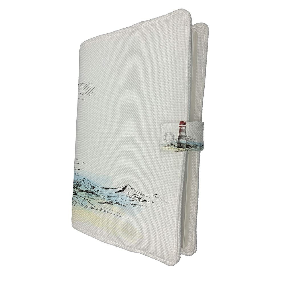 ECZJNT Lighthouse With Sea Waves Book Cover Book Protector Book Sleeve ...