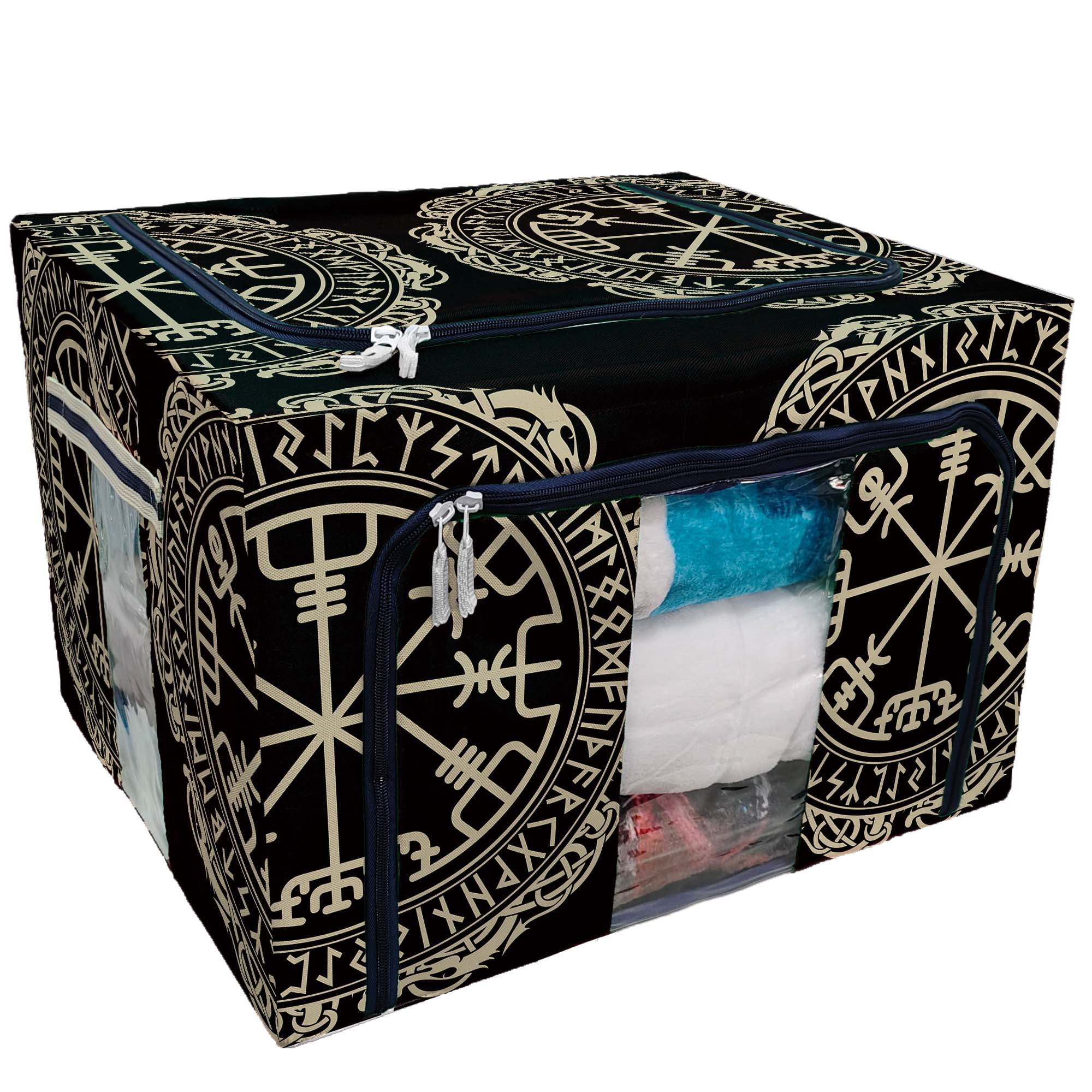 ECZJNT Magical runic compass Vegvisir Storage Bag Clear Window Storage ...