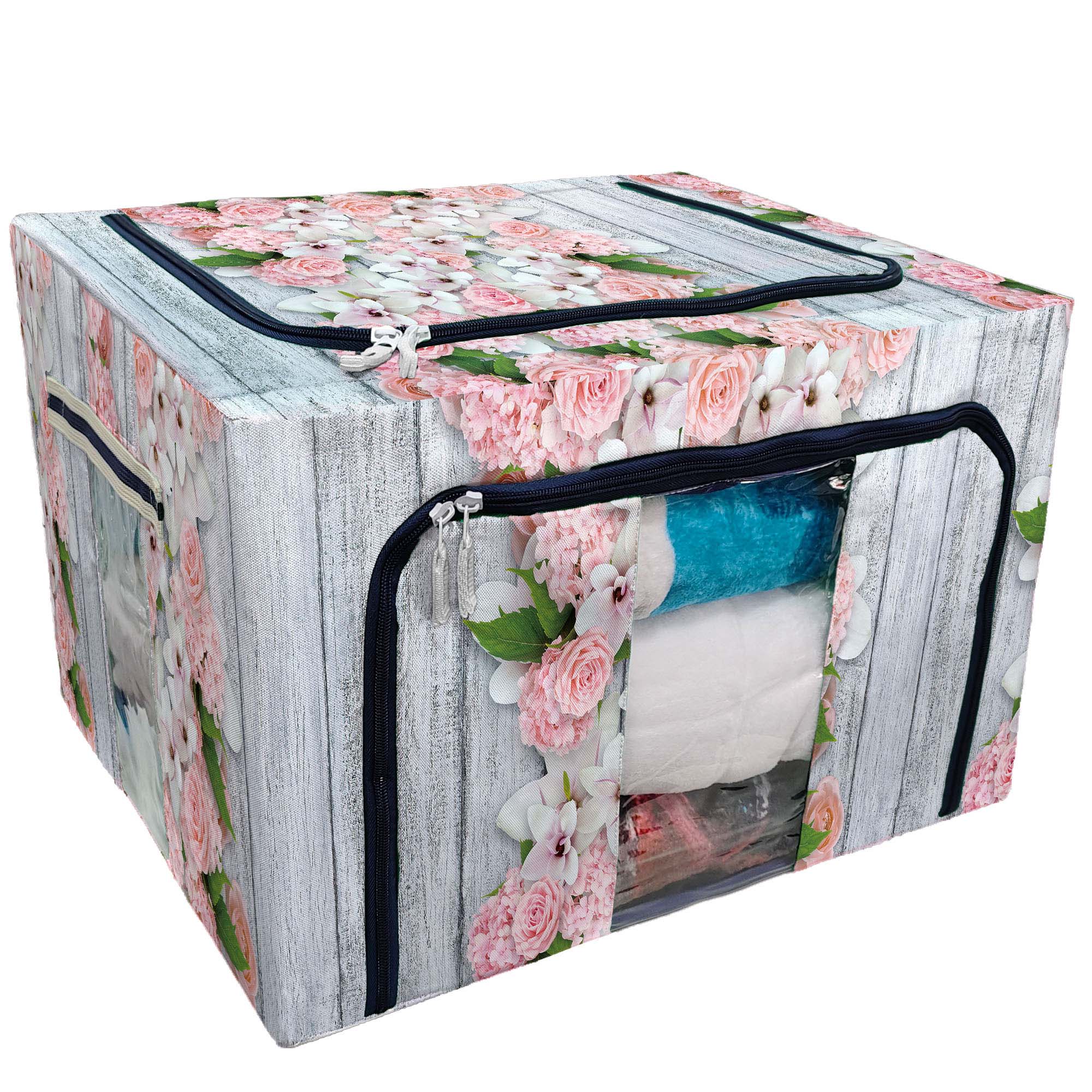 ECZJNT Magnolia flowers roses hortensia Storage Bag Clear Window ...