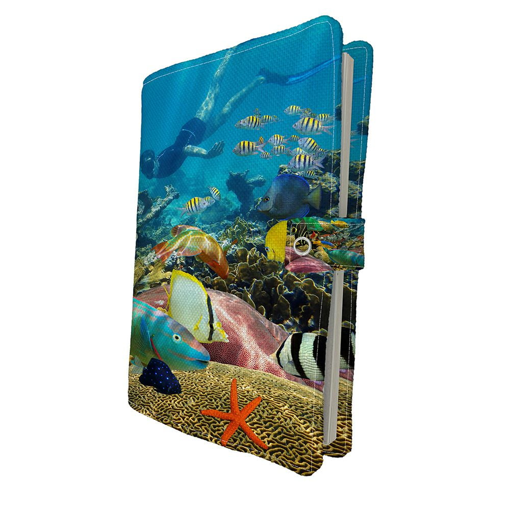 ECZJNT Man Underwater Swims Colorful Coral Reef Tropical Fish Book ...