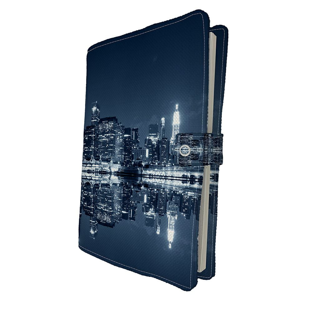 ECZJNT Manhattan At Night Reflections Harlem River Book Cover Book ...