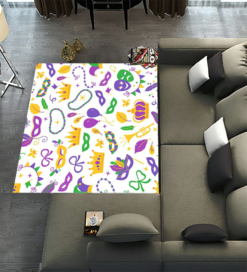 ECZJNT Mardi Gras Balloon Confetti Fleur De Lis Trumpet Ribbon Feathers ...