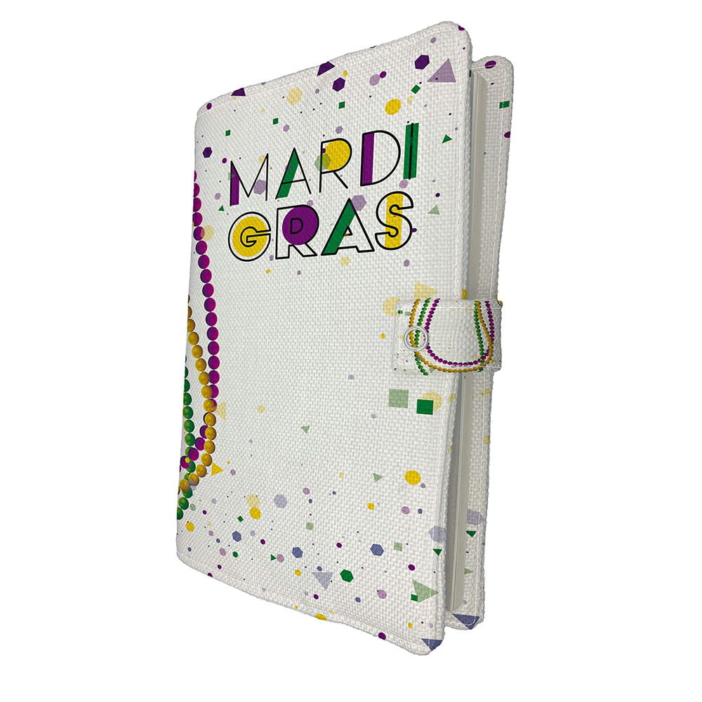 ECZJNT Mardi Gras Necklaces Confetti Book Cover Book Protector Book ...