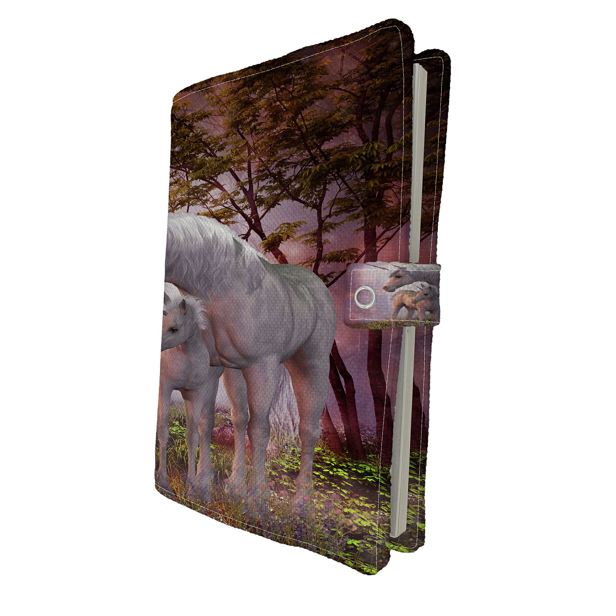 ECZJNT Mare Foal White Unicorn Doe Fawn Magical Forest Book Cover Book ...