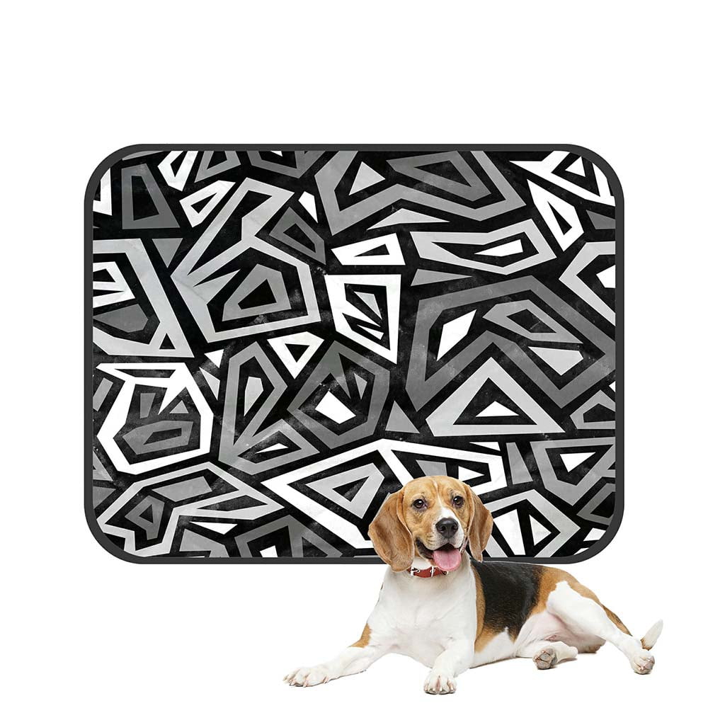 ECZJNT Modern Stylish Texture Abstract Geometric Pet Dog Cat Bed Pee ...