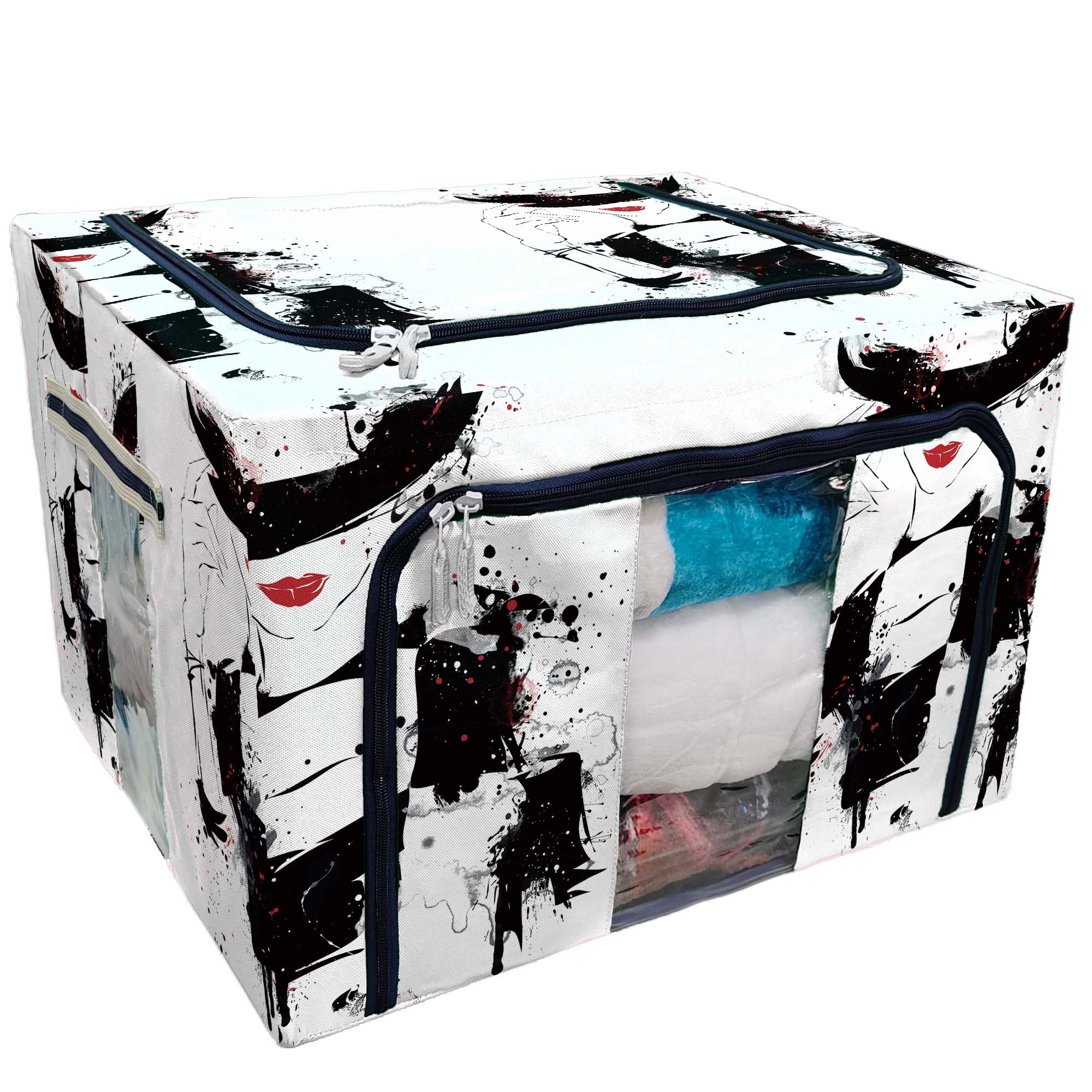 ECZJNT Modern teenage girl grunge Storage Bag Clear Window Storage Bins ...