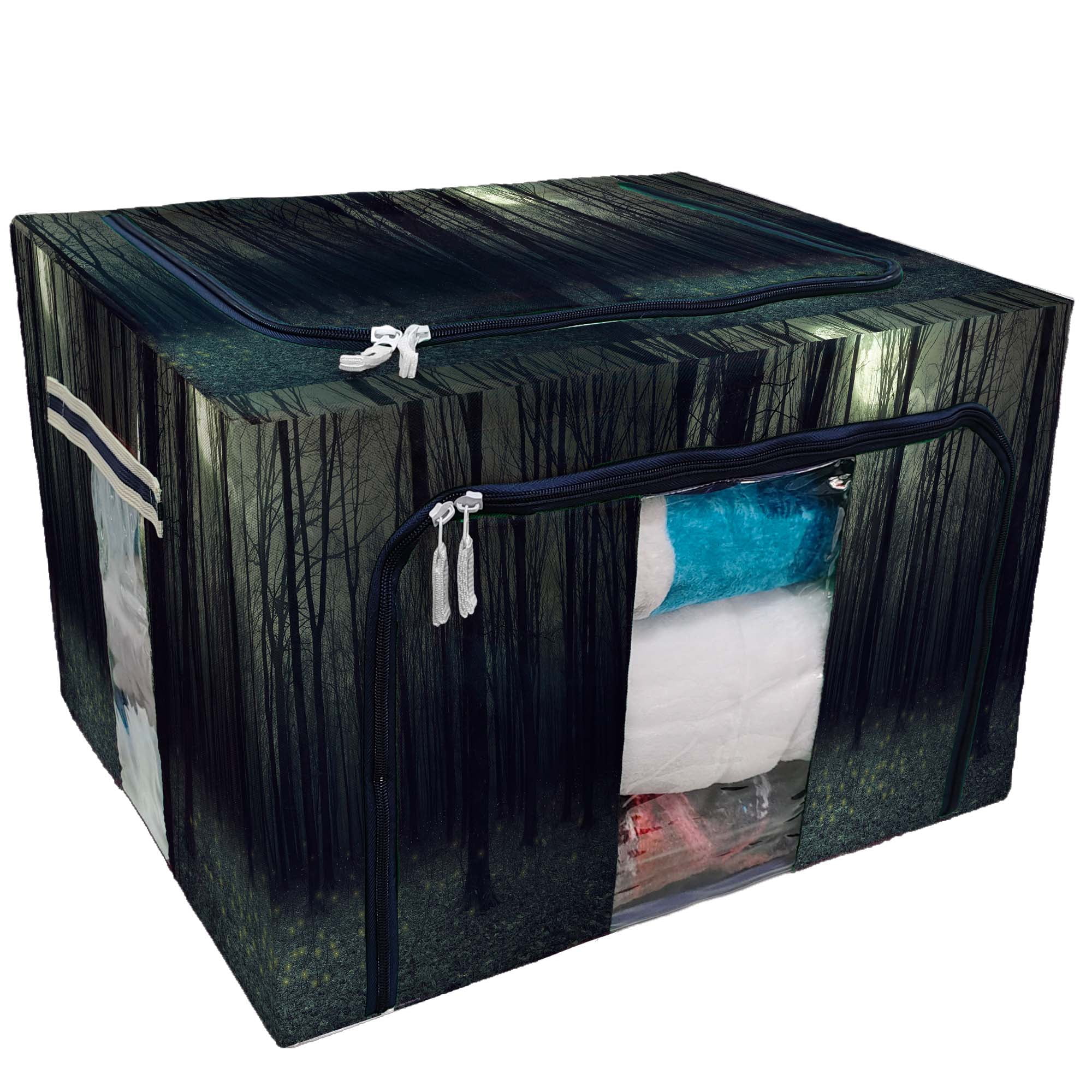 ECZJNT Moon light in darkness autumn forest Halloween Storage Bag Clear ...