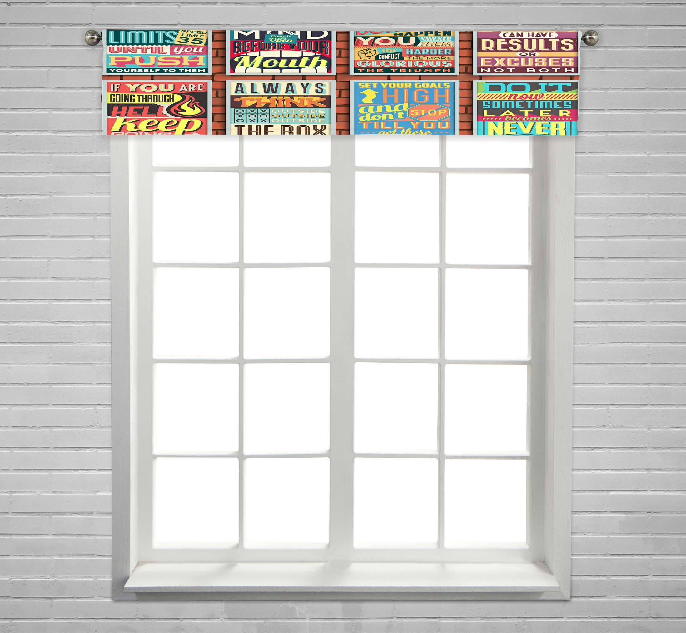 ECZJNT Motivational Quotes Calligraphic Typographic Elements Window ...