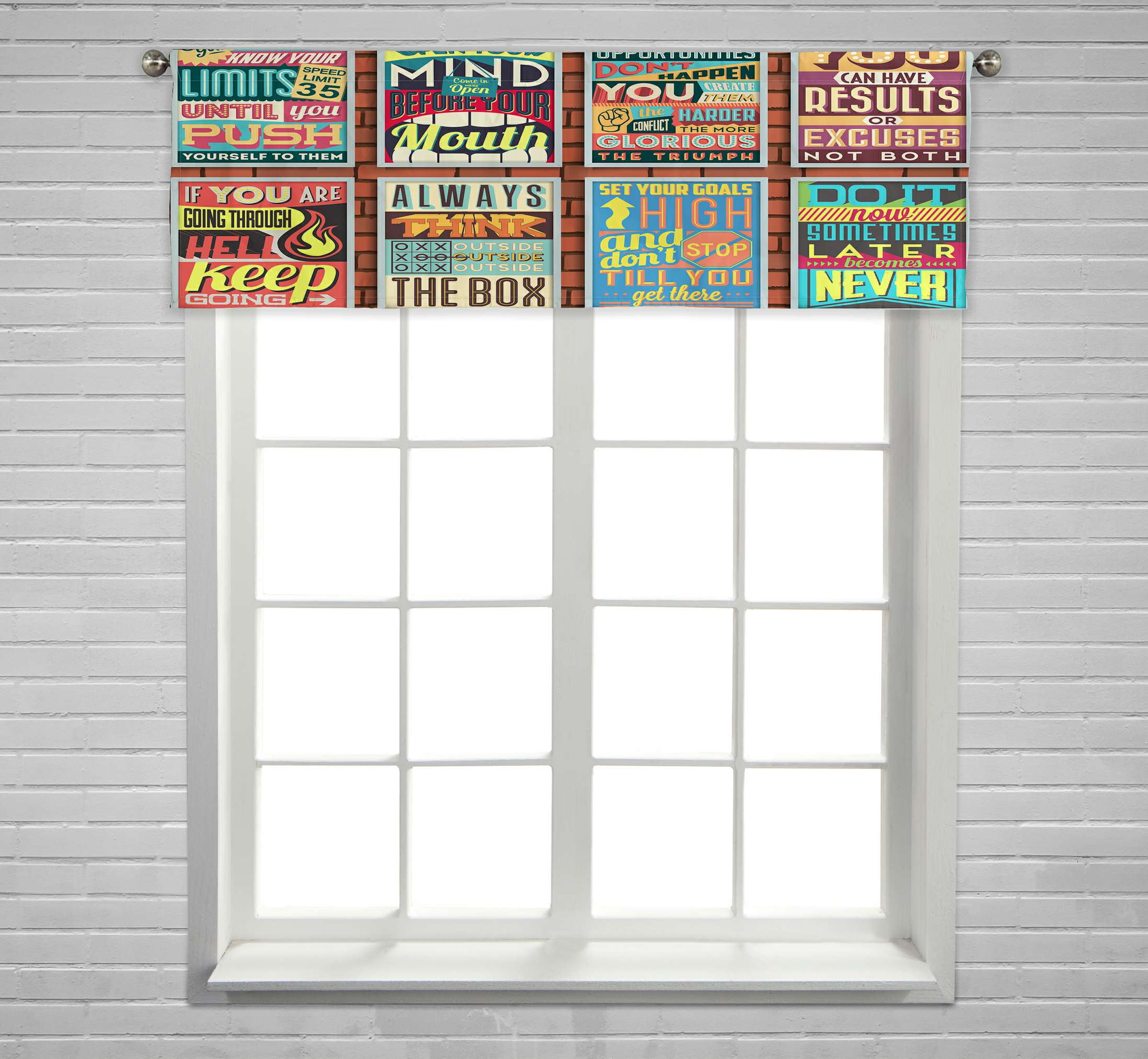 ECZJNT Motivational Quotes Calligraphic Typographic Elements Window ...