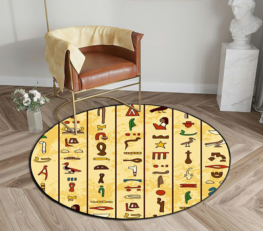 ECZJNT Multicolored Ancient Egyptian Hieroglyphics Papyrus Old Paper ...