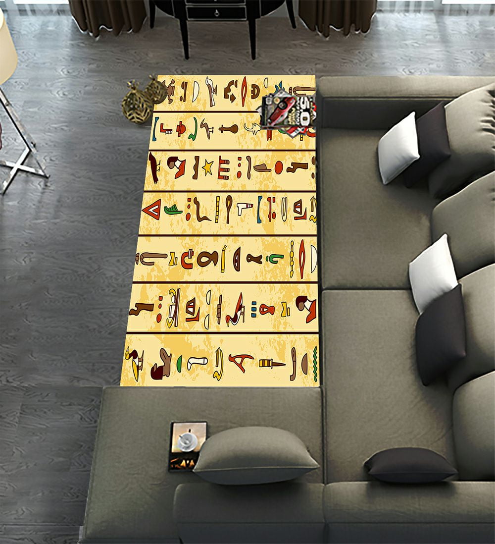 ECZJNT Multicolored Ancient Egyptian Hieroglyphics Papyrus Old Paper ...