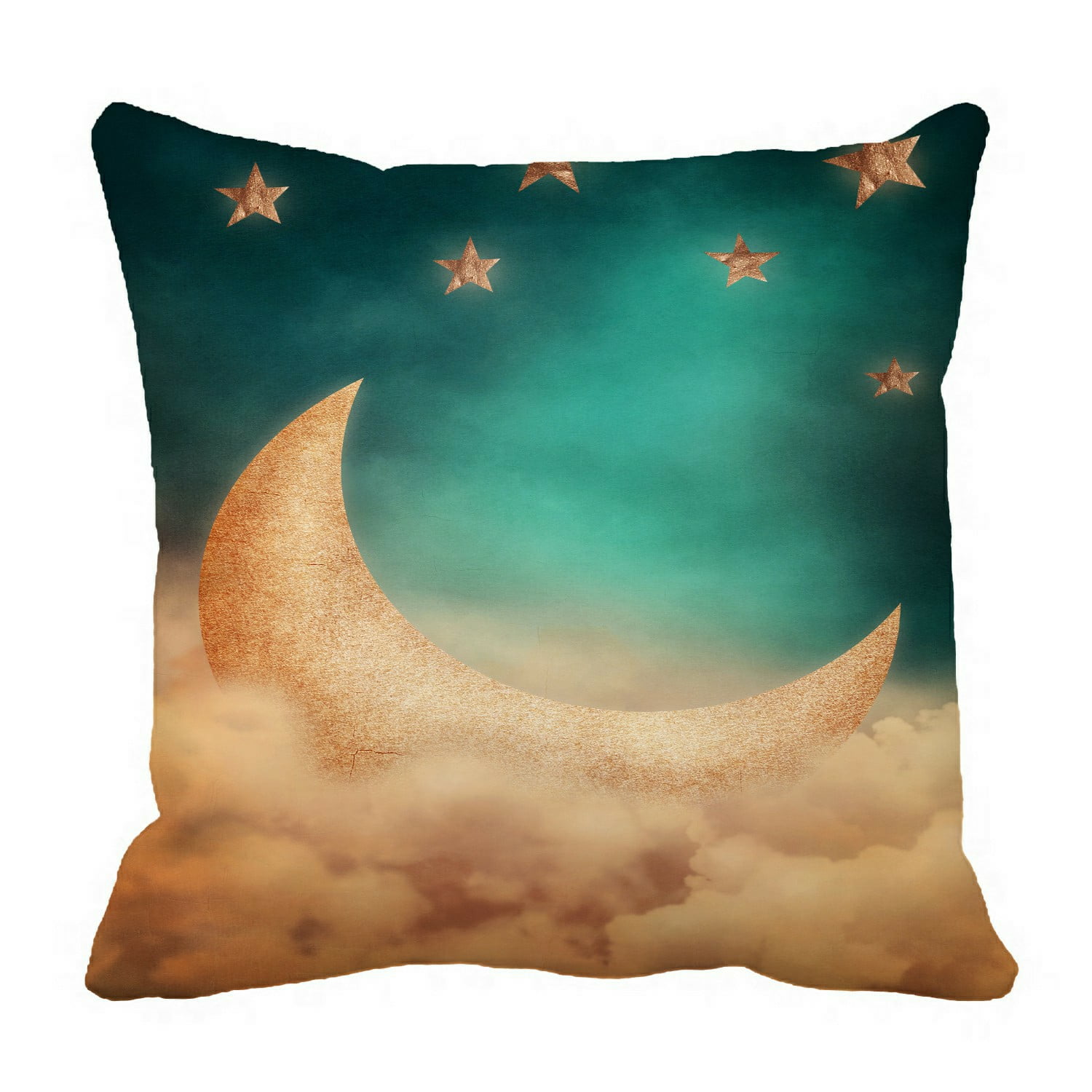 ECZJNT Night time with stars and moon Pillow Case Cover Set 18x18 Inch ...