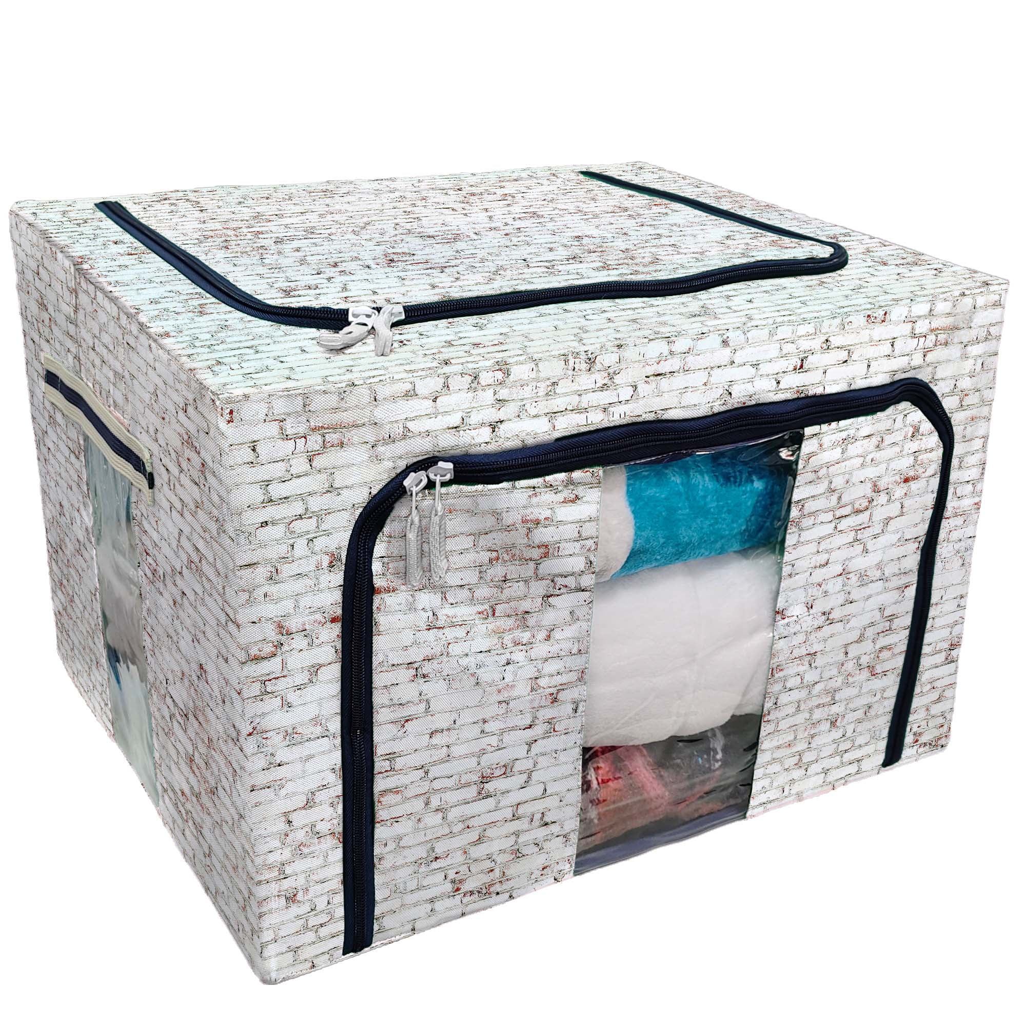 ECZJNT Old brick wall with white and red bricks Storage Bag Clear ...