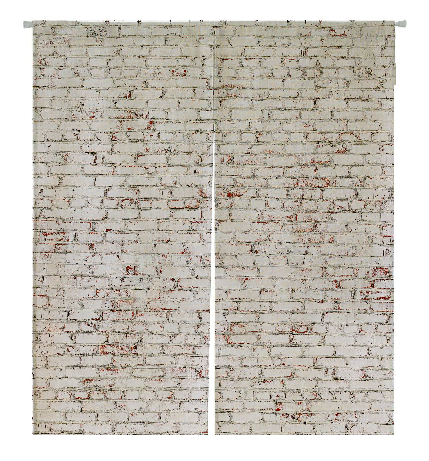 ECZJNT Old brick wall with white and red bricks Japanese Noren Curtain ...