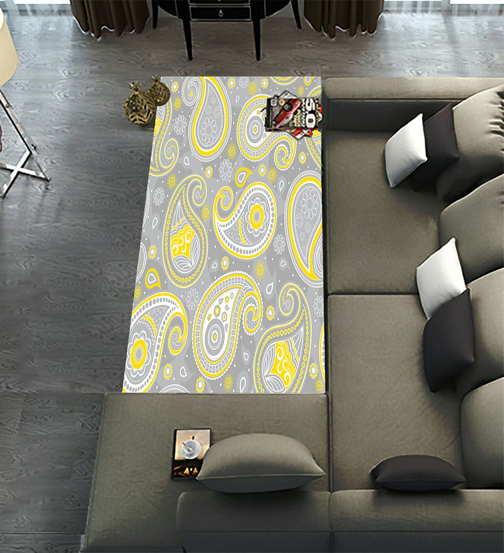 ECZJNT Oriental Paisley Pattern Runner Rug 4 x 12ft Long Area Rug ...