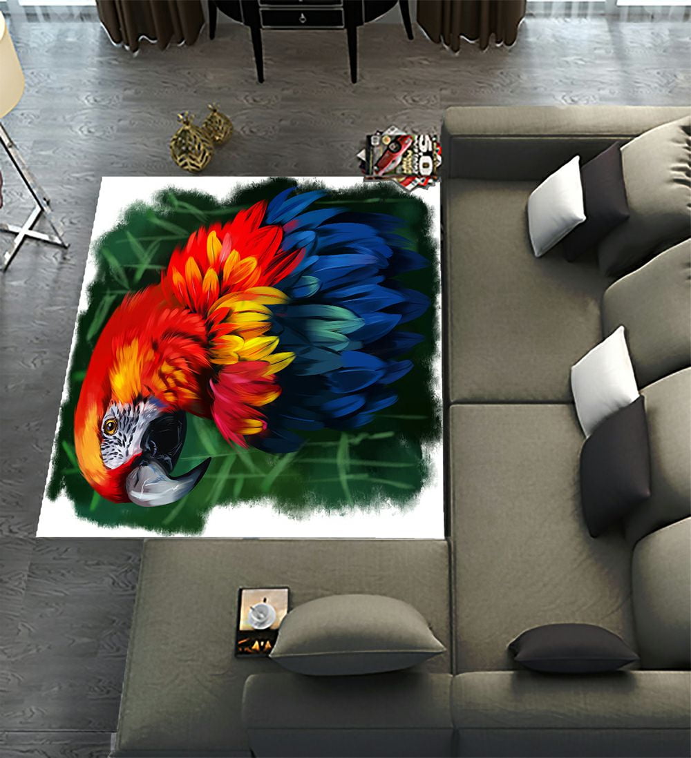 ECZJNT Parrot Area Rugs 6 x 9ft Floor Carpet Mat for Living Dinning ...